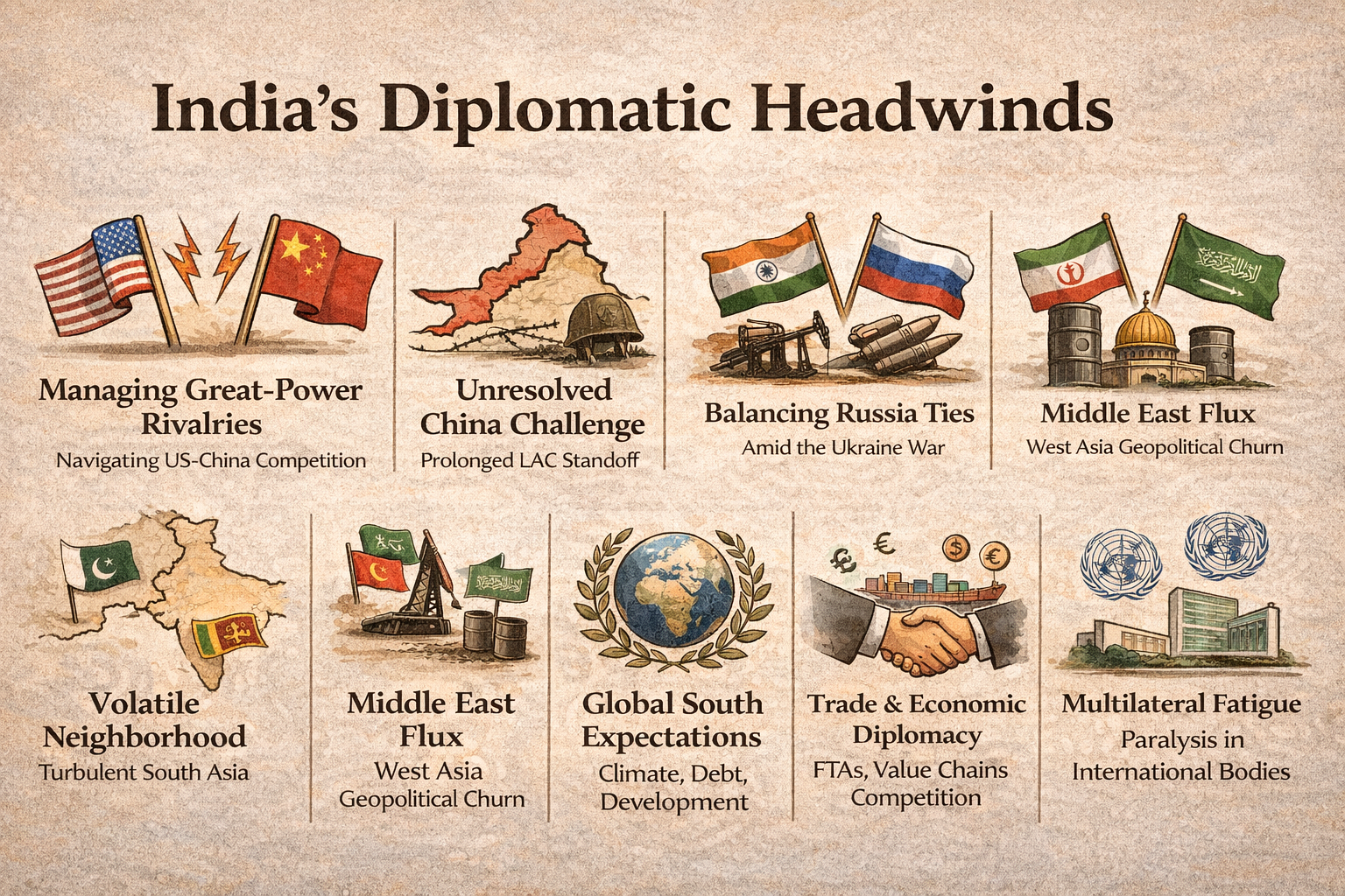 What are India’s diplomatic headwinds ahead? | Upsc Current Affairs